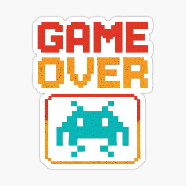 "Arcade Title Screen Game Over" Sticker for Sale by Vlek | Redbubble