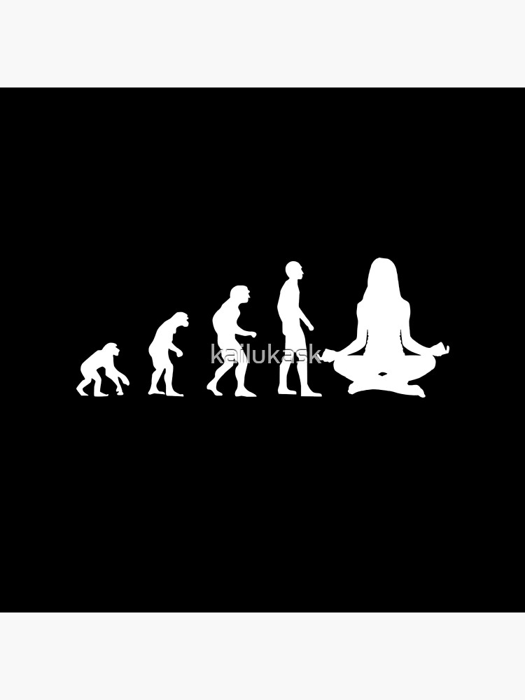 "Meditating evolution meditation" Poster for Sale by kailukask | Redbubble