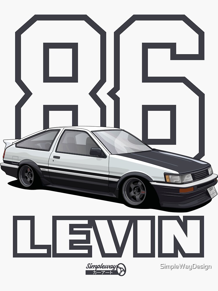 "Toyota Corolla AE86 LEVIN 4AGE Touge" Sticker for Sale by ...