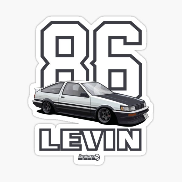 "Toyota Corolla AE86 LEVIN 4AGE Touge" Sticker for Sale by ...