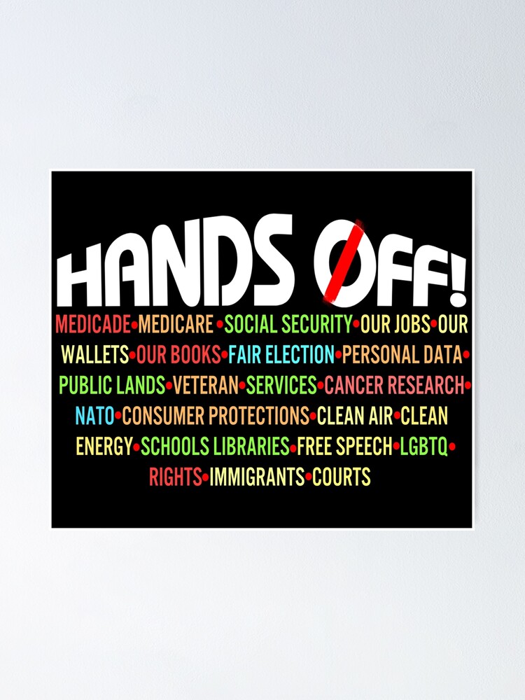 "Hands Off Protest Social Security" Poster for Sale by Teetreasure2 ...