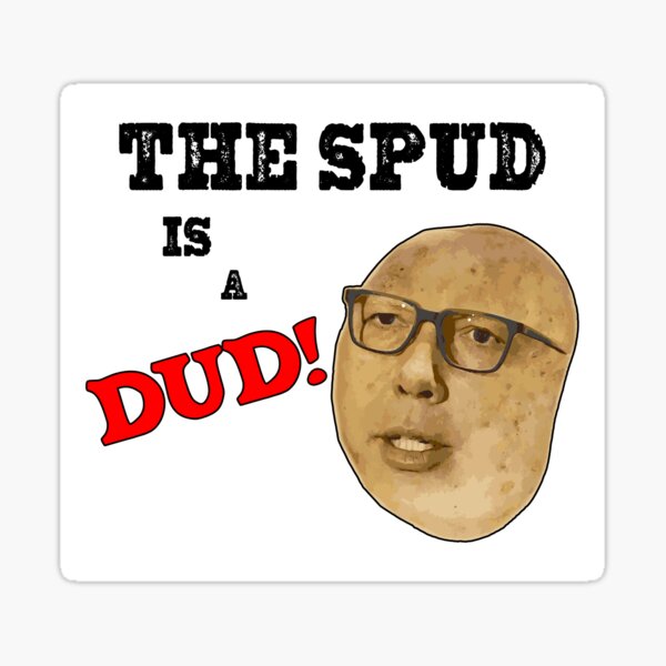 "The Spud is a Dud!" Sticker for Sale by fierywolfdesign | Redbubble
