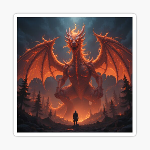 "Fire Dragon" Sticker for Sale by contemplevivant | Redbubble