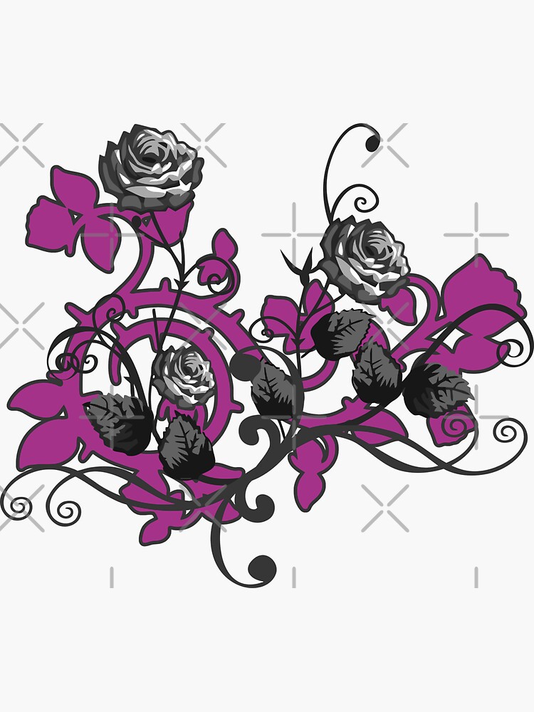 "Roses and Vines" Sticker for Sale by ShyneR | Redbubble