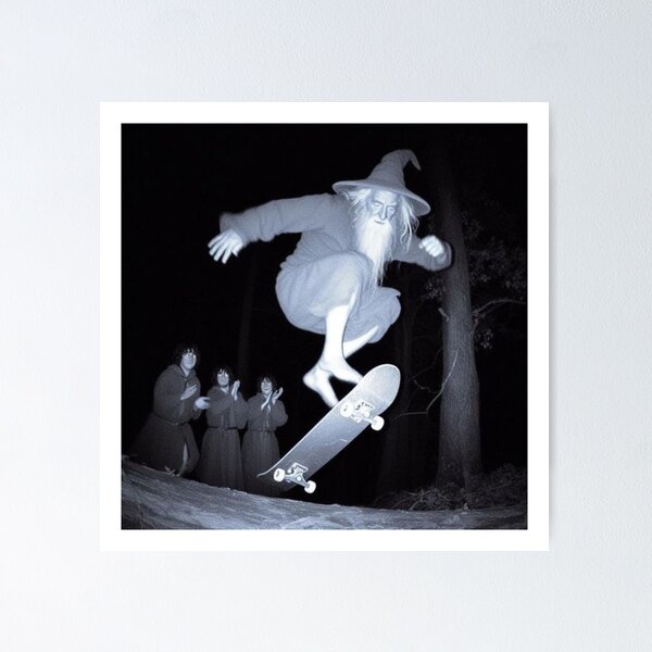 "Funny Wizard Skateboarding Gan DAL F And Hobbbb its cool wizard ...