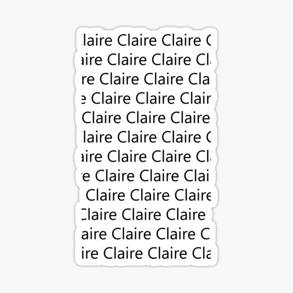 "Claire" Sticker by Shalomjoy | Redbubble
