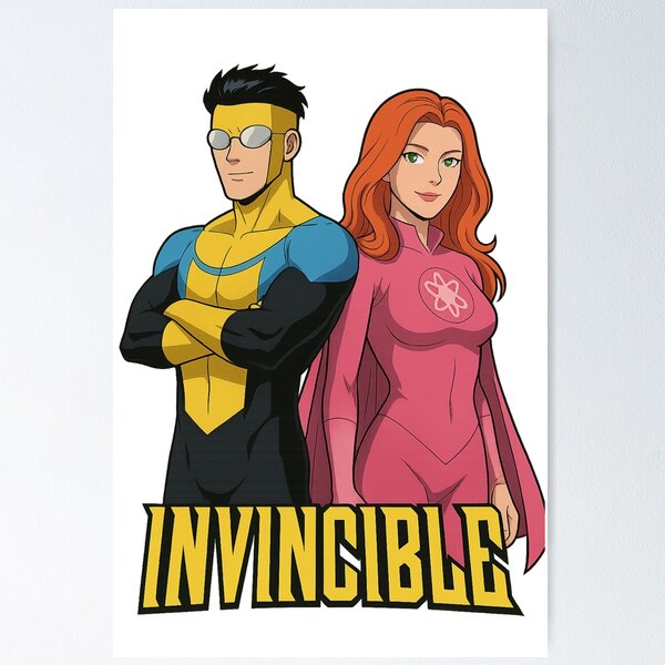 "Invincible and Atom Eve - Dynamic Comic Duo Artwork" Poster for Sale ...