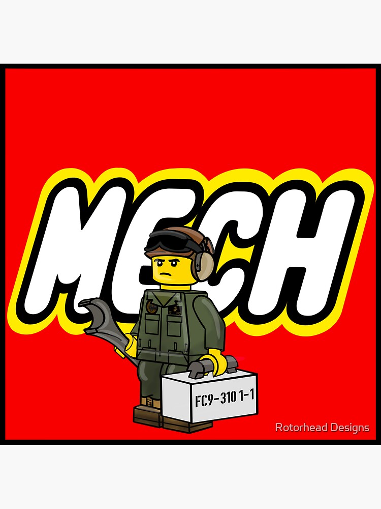 "Mech with Minifig" Sticker for Sale by heinle | Redbubble