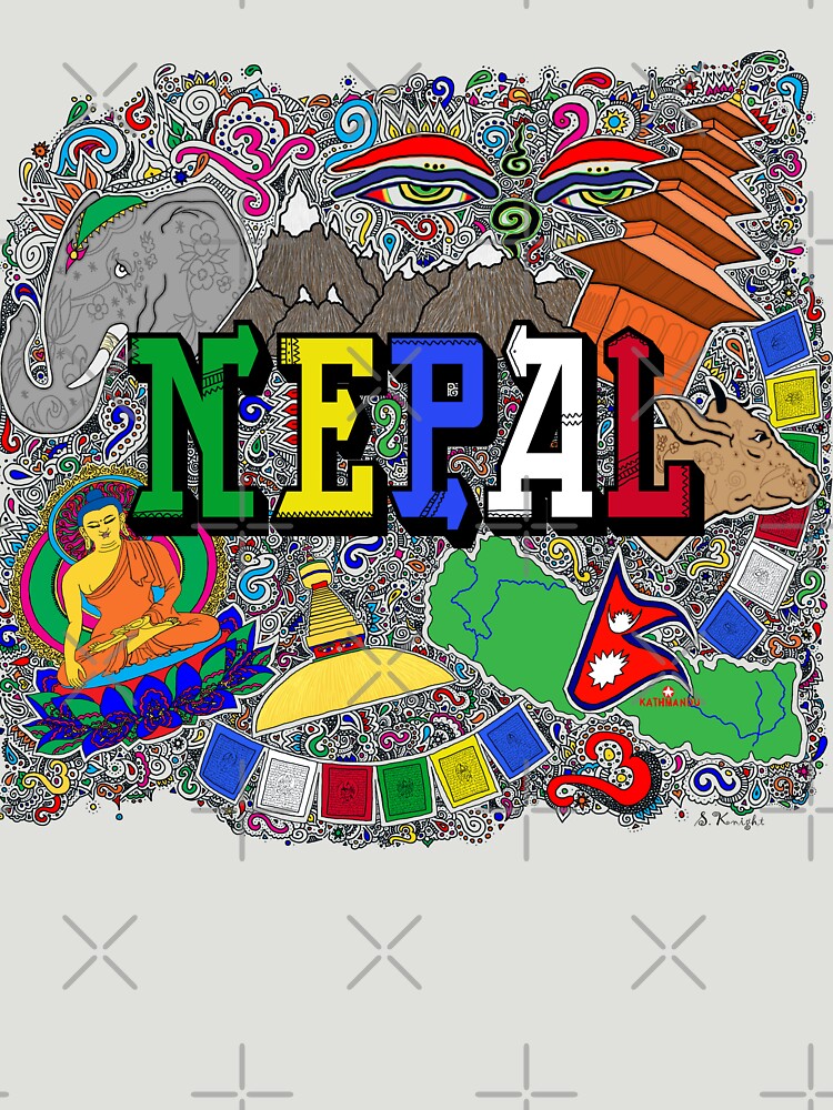 "NEPAL" T-shirt for Sale by ScarletKnightCo | Redbubble | nepal t ...