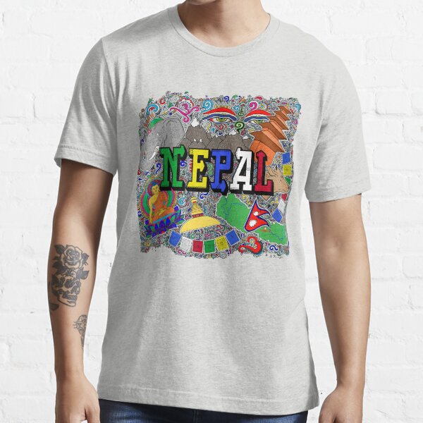 "NEPAL" T-shirt for Sale by ScarletKnightCo | Redbubble | nepal t ...