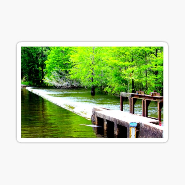 "Lake Waccamaw Dam" Sticker by Cynthia48 | Redbubble