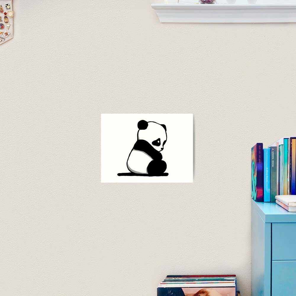 "Sad panda, drawing" Art Print for Sale by nijess | Redbubble
