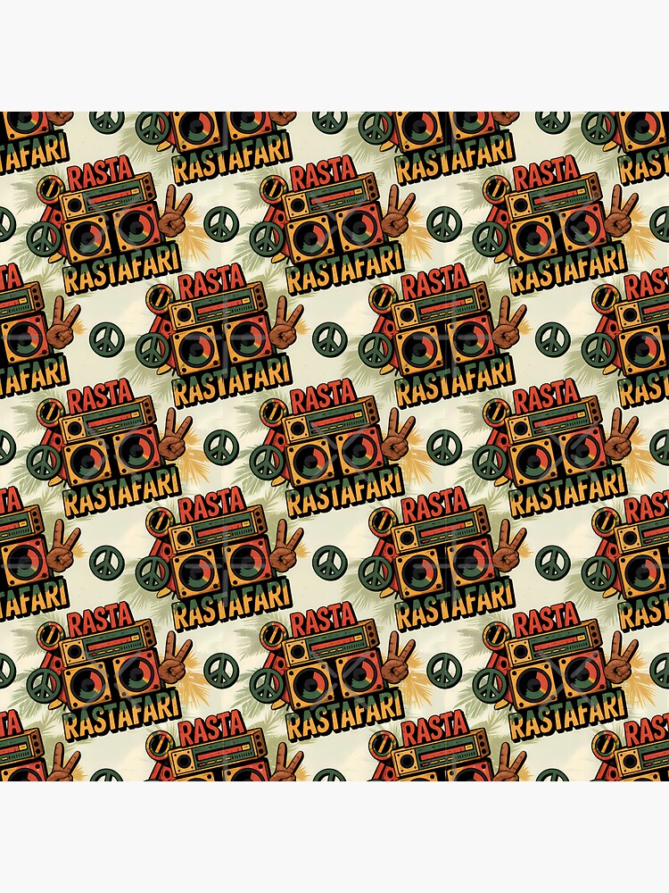 "Rasta Vibes – Rastafari Pattern Design Inspired by Reggae Roots ...
