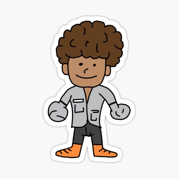 "Child's drawing of brown hair" Sticker by Wolagno | Redbubble