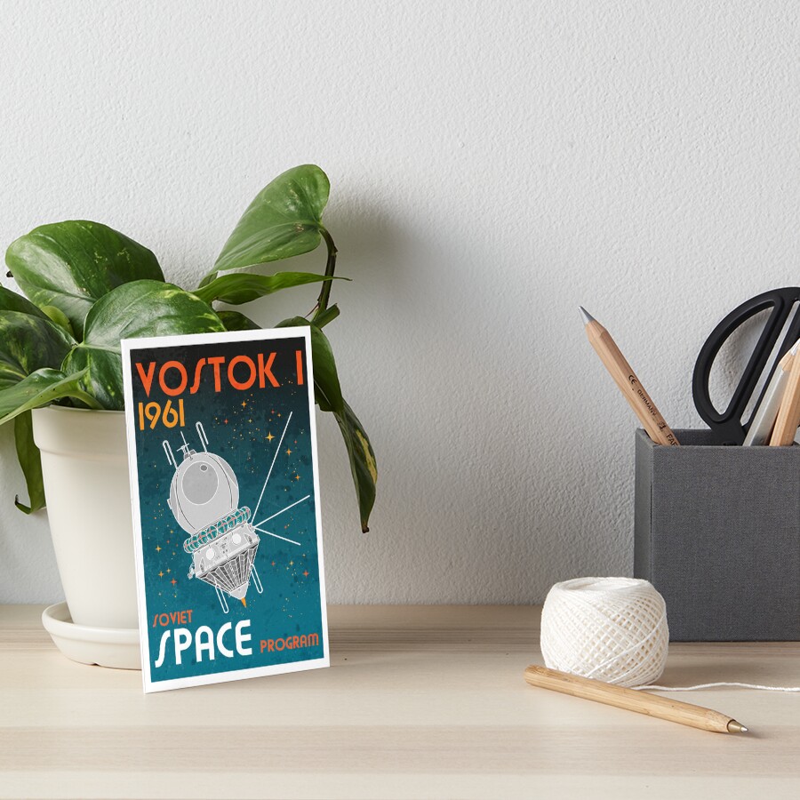 "Vostok I. Soviet Space Program (Retro)" Poster for Sale by BGALAXY ...