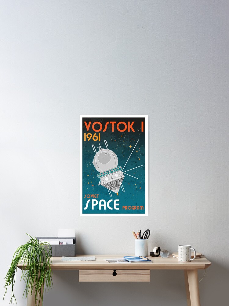 "Vostok I. Soviet Space Program (Retro)" Poster for Sale by BGALAXY ...