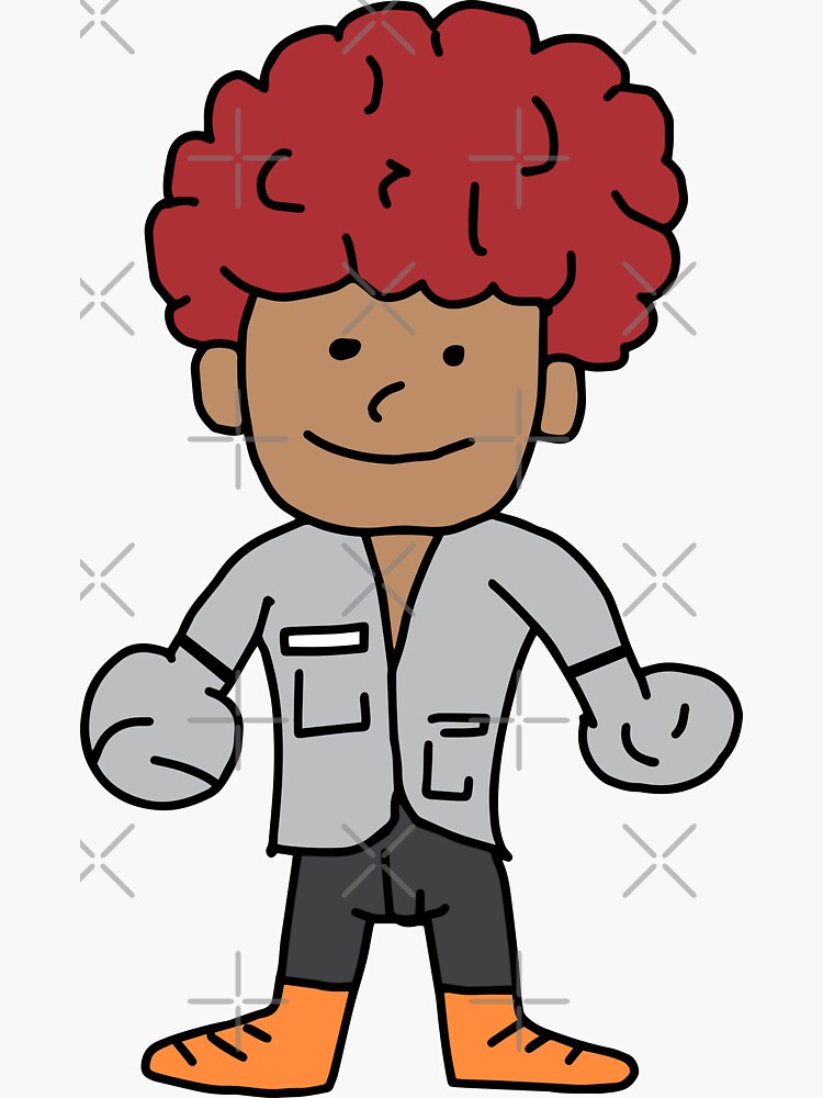 "Child's drawing of red hair" Sticker by Wolagno | Redbubble
