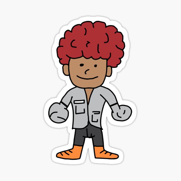 "Child's drawing of red hair" Sticker by Wolagno | Redbubble