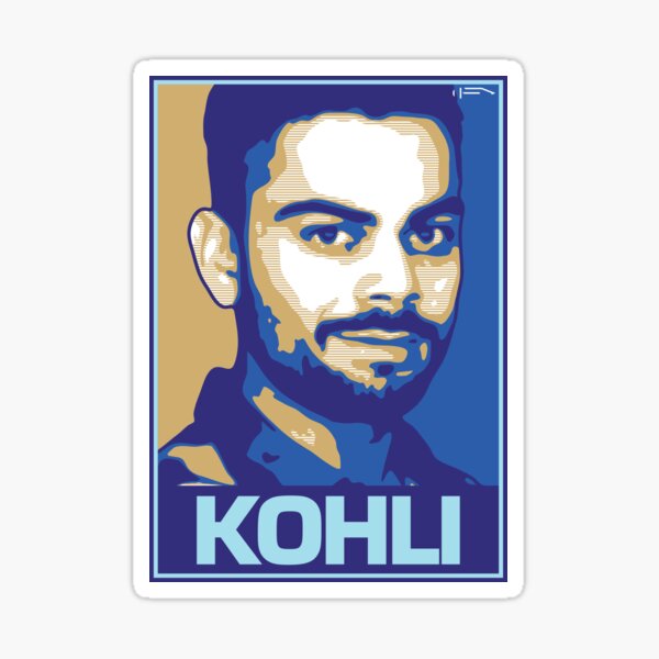 "Kohli - INDIA" Sticker for Sale by DAFTFISH | Redbubble