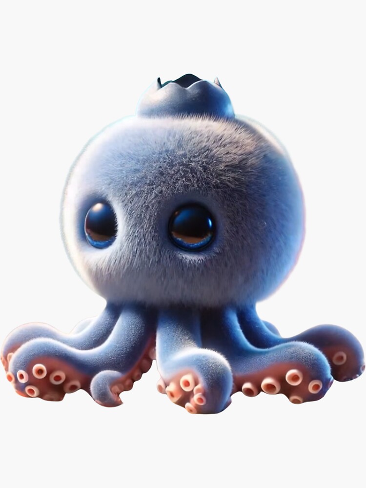 "Bluberini Octopussini (Italian Brainrot) " Sticker for Sale by ...