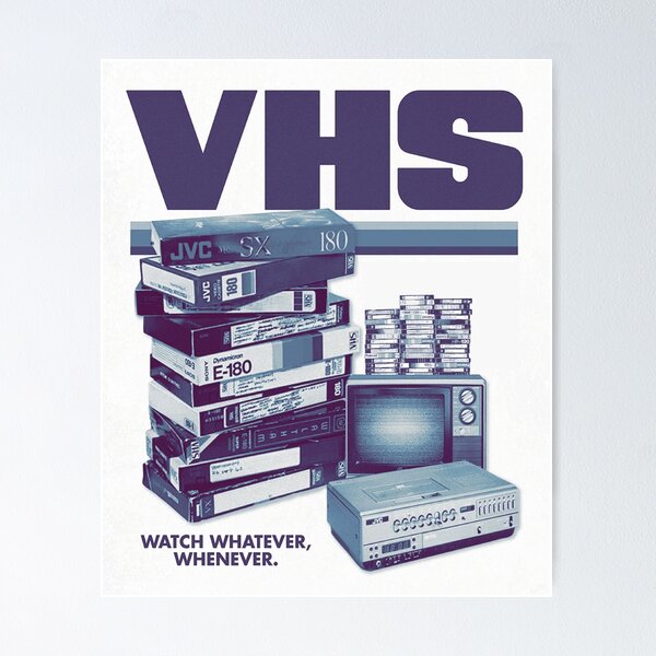 "Retro VHS Blue Tint – Vintage 80s & 90s" Poster for Sale by We-Open ...