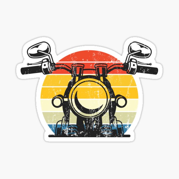 "New Vintage Moped Motorcycle - Retro Classic Rider Apparel" Sticker ...