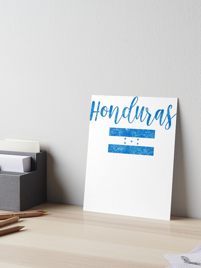 "Honduras Flag Vintage Handwriting Style" Art Board Print for Sale by ...