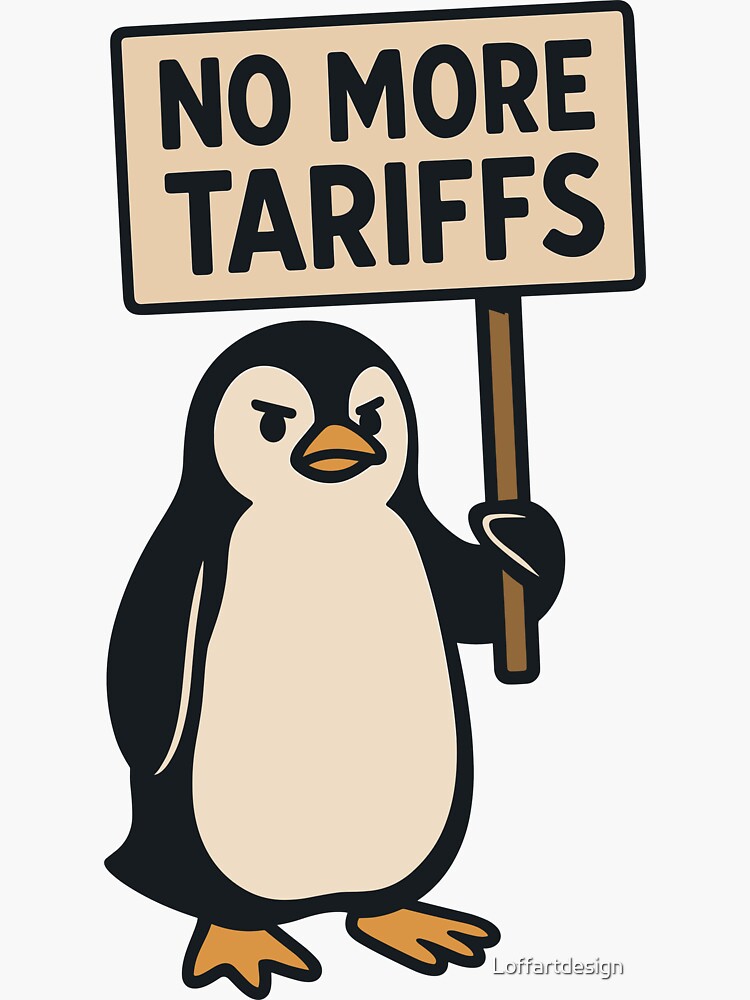 "No More Tariffs T-Shirt | Satirical Political Graphic Tee" Sticker for ...