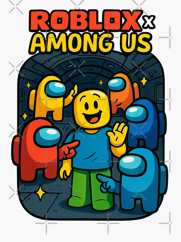 "Among Us x Roblox crossover" Sticker by QuirkBeasts | Redbubble
