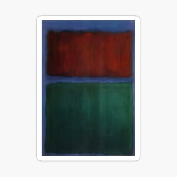 "Mark Rothko - Earth & Green - 1955" Sticker for Sale by StrokeMe ...