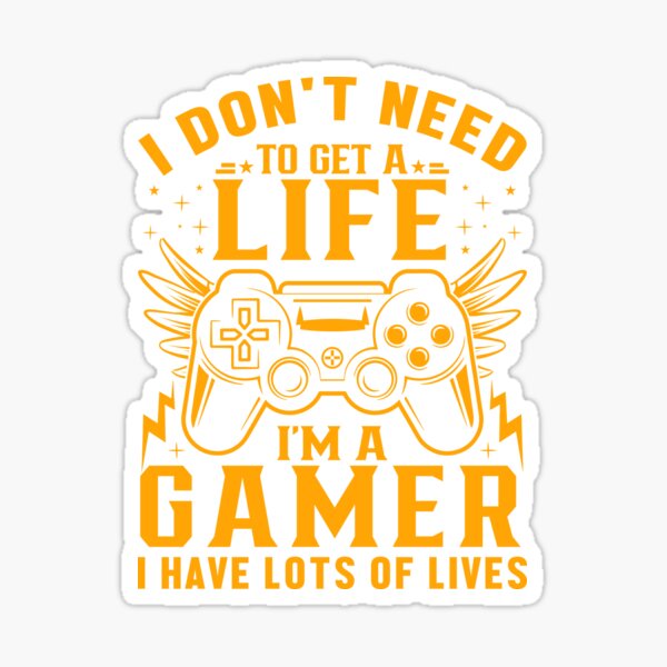 "I'm a gamer Classic Retro Gamer Art" Sticker for Sale by Back2Collage ...