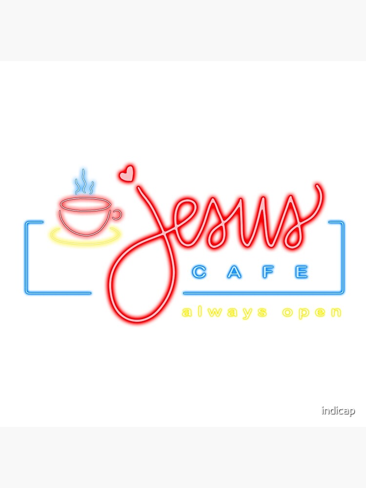 "Jesus cafe." Poster for Sale by indicap | Redbubble