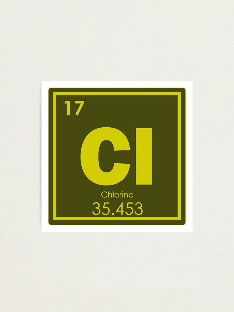 Lámina fotográfica «Cloro elemento químico» de tony4urban | Redbubble