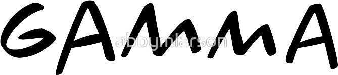 "Gamma - Natural Handwritten Greek Alphabet" by abbymlarson | Redbubble