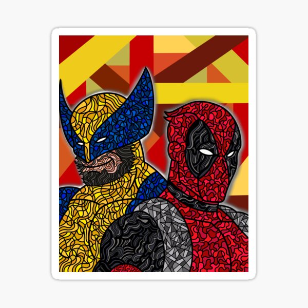"Deadpool & Wolverine" Sticker for Sale by abstractbykaren | Redbubble