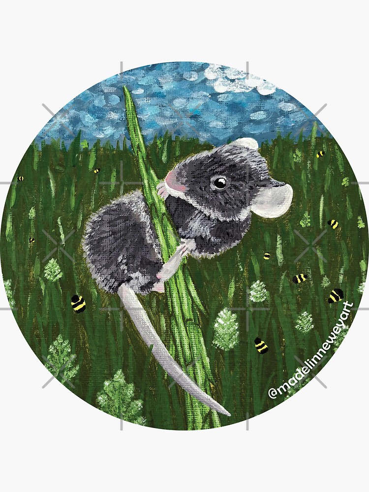 "Mouse Bee Sticker" Sticker for Sale by MadelinNeweyArt | Redbubble