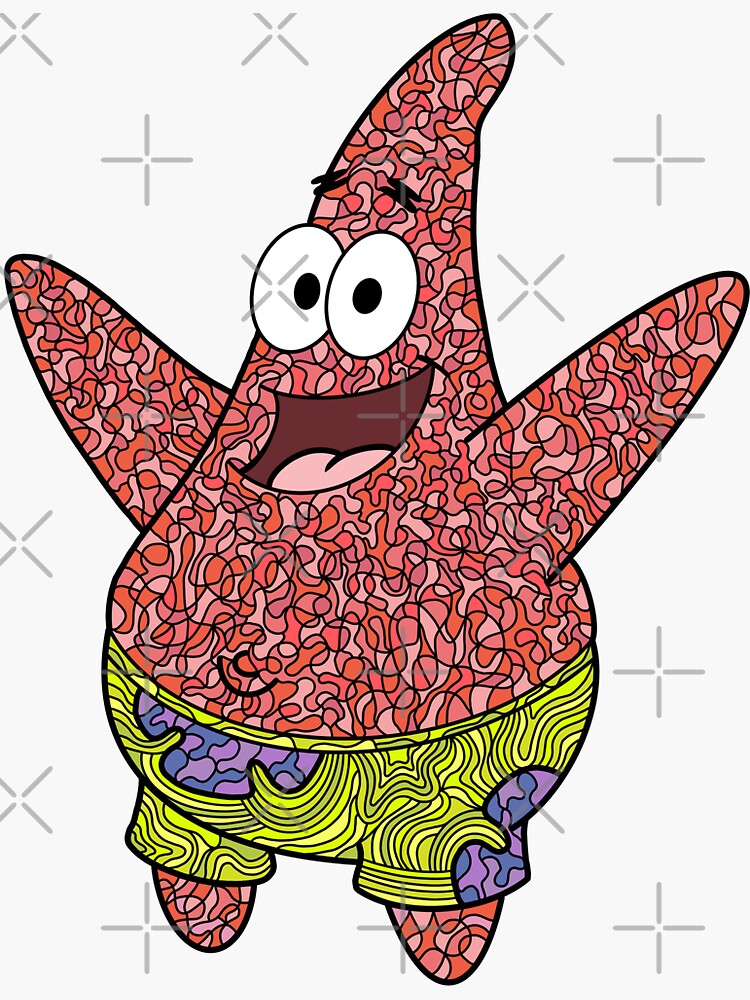 "Patrick Star" Sticker for Sale by abstractbykaren | Redbubble