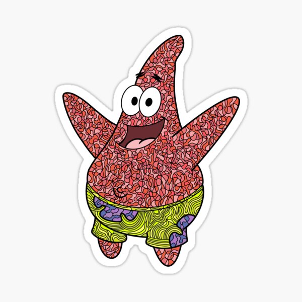 "Patrick Star" Sticker for Sale by abstractbykaren | Redbubble