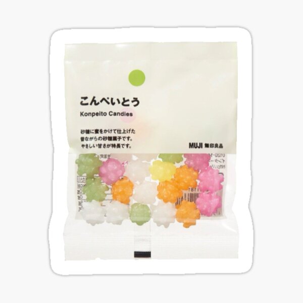 "MUJI - konpelto candies" Sticker for Sale by hokugal | Redbubble