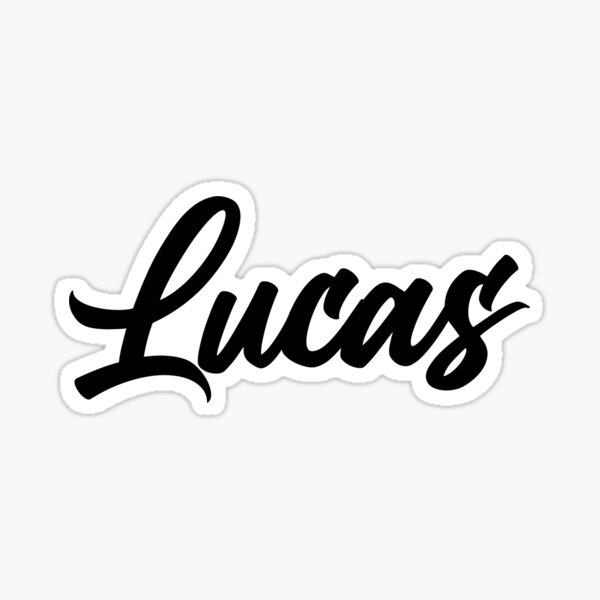"Lucas Name" Sticker for Sale by FLATVAC STICKER | Redbubble