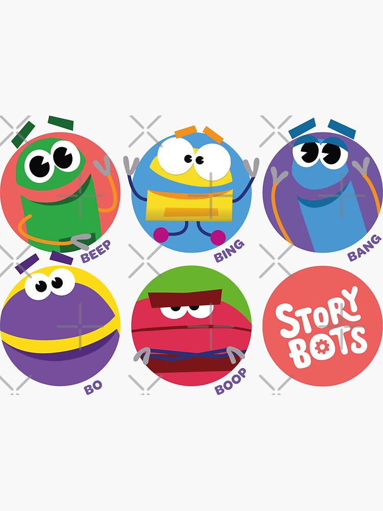 "Ask the Storybots" Sticker for Sale by Eenig | Redbubble