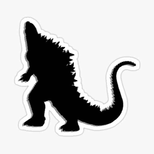 "King of the Shadows – Godzilla Silhouette Design" Sticker for Sale by ...