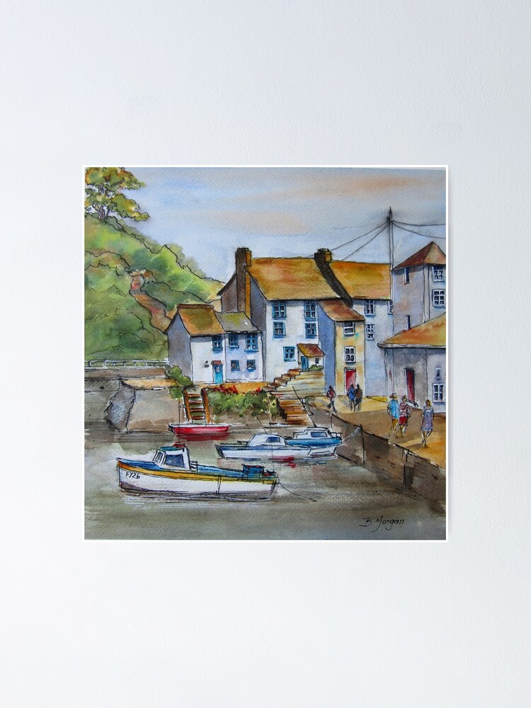 "Polperro, Cornwall" Poster by bevmorgan | Redbubble