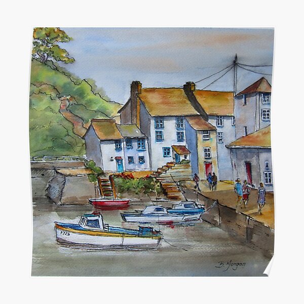 "Polperro, Cornwall" Poster by bevmorgan | Redbubble