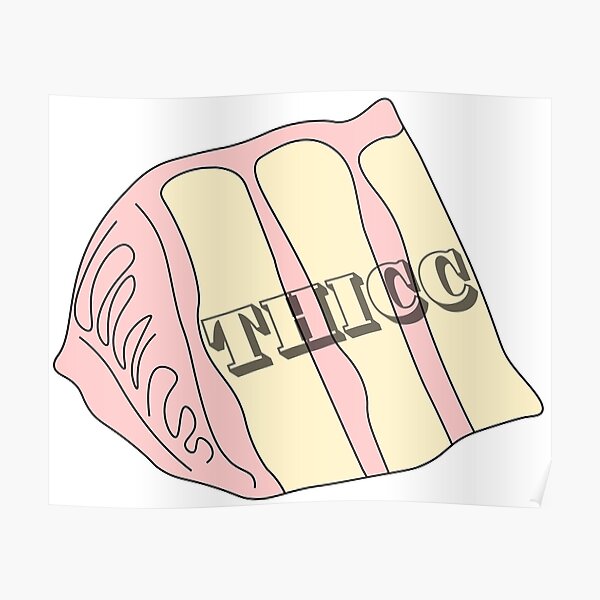 "Thicc Cake" Poster by mlaudym | Redbubble