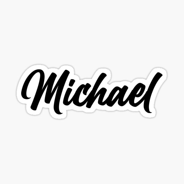"Michael Name" Sticker for Sale by FLATVAC STICKER | Redbubble