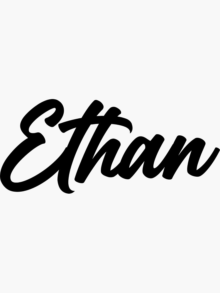 "Ethan Name" Sticker for Sale by imamsoe | Redbubble