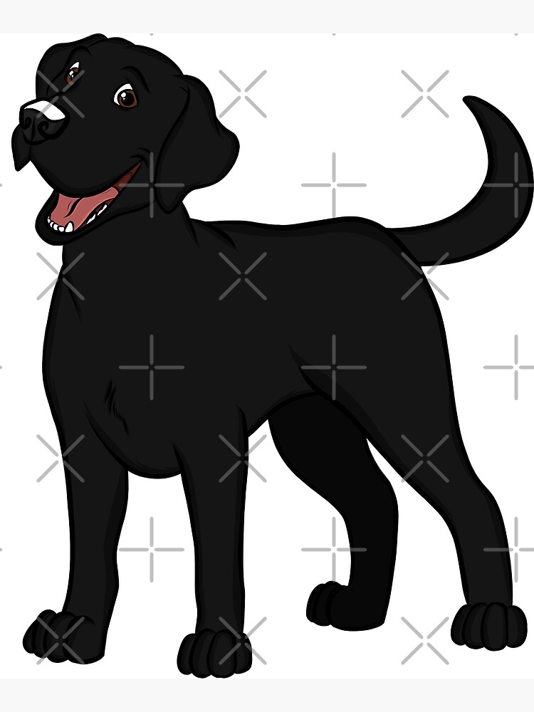 "Smiling Black Lab " Art Print for Sale by rmcbuckeye | Redbubble