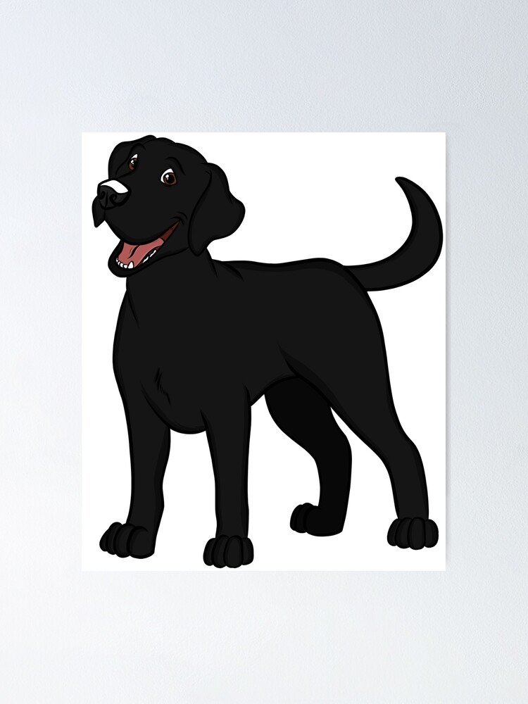"Smiling Black Lab " Poster for Sale by rmcbuckeye | Redbubble