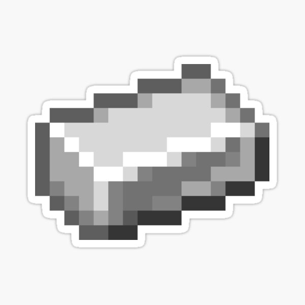 "Minecraft Iron Ingot" Sticker for Sale by BurgerBites | Redbubble